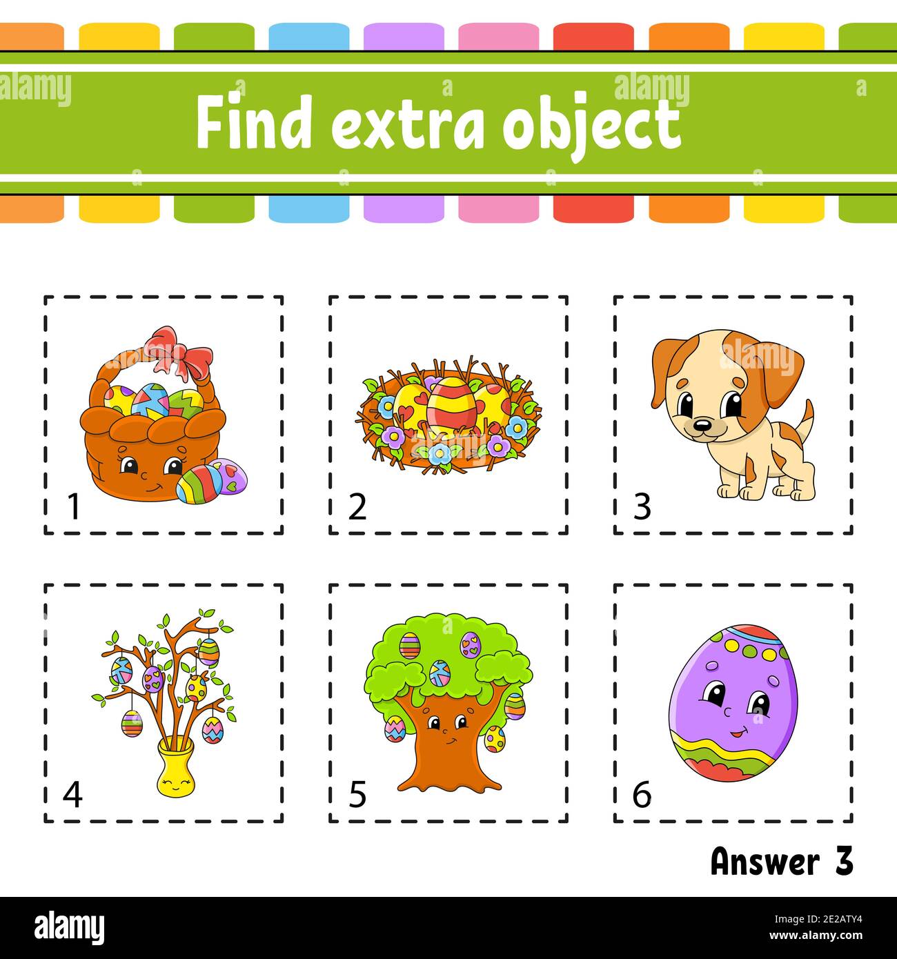 Find extra object. Educational activity worksheet for kids and toddlers ...