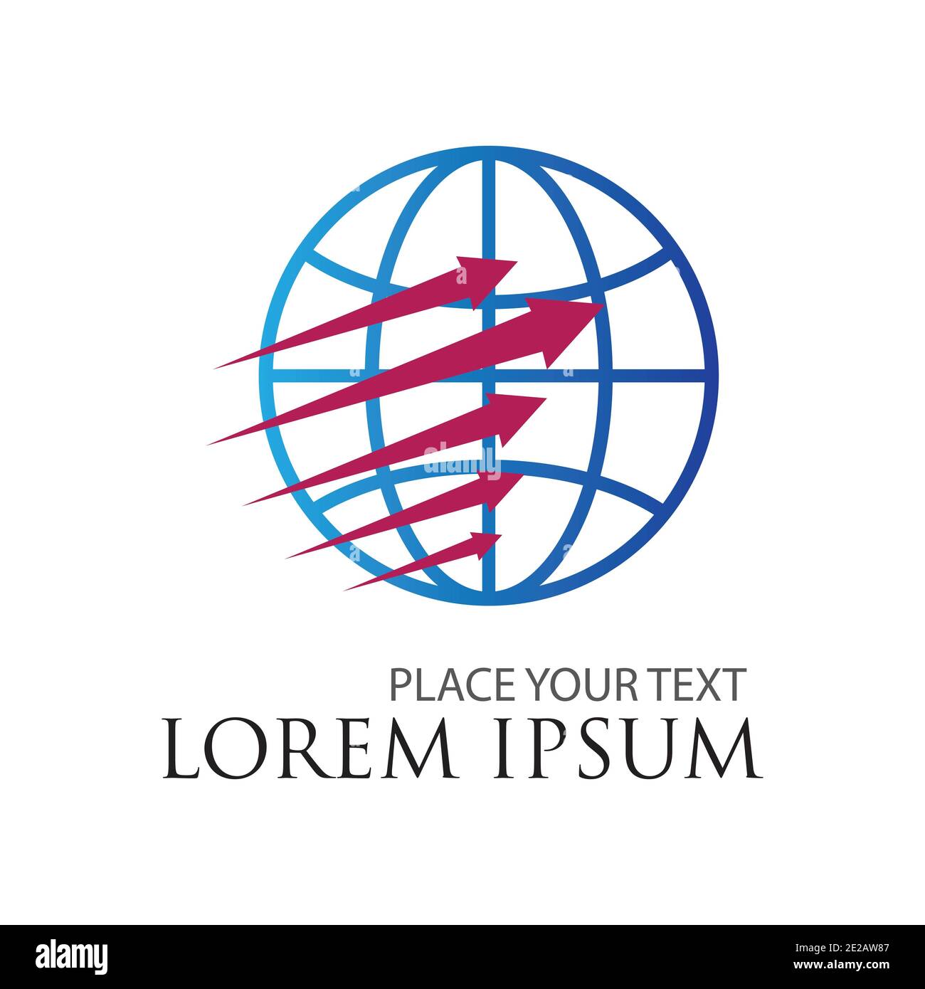 global vector logo illustration design template Stock Photo - Alamy