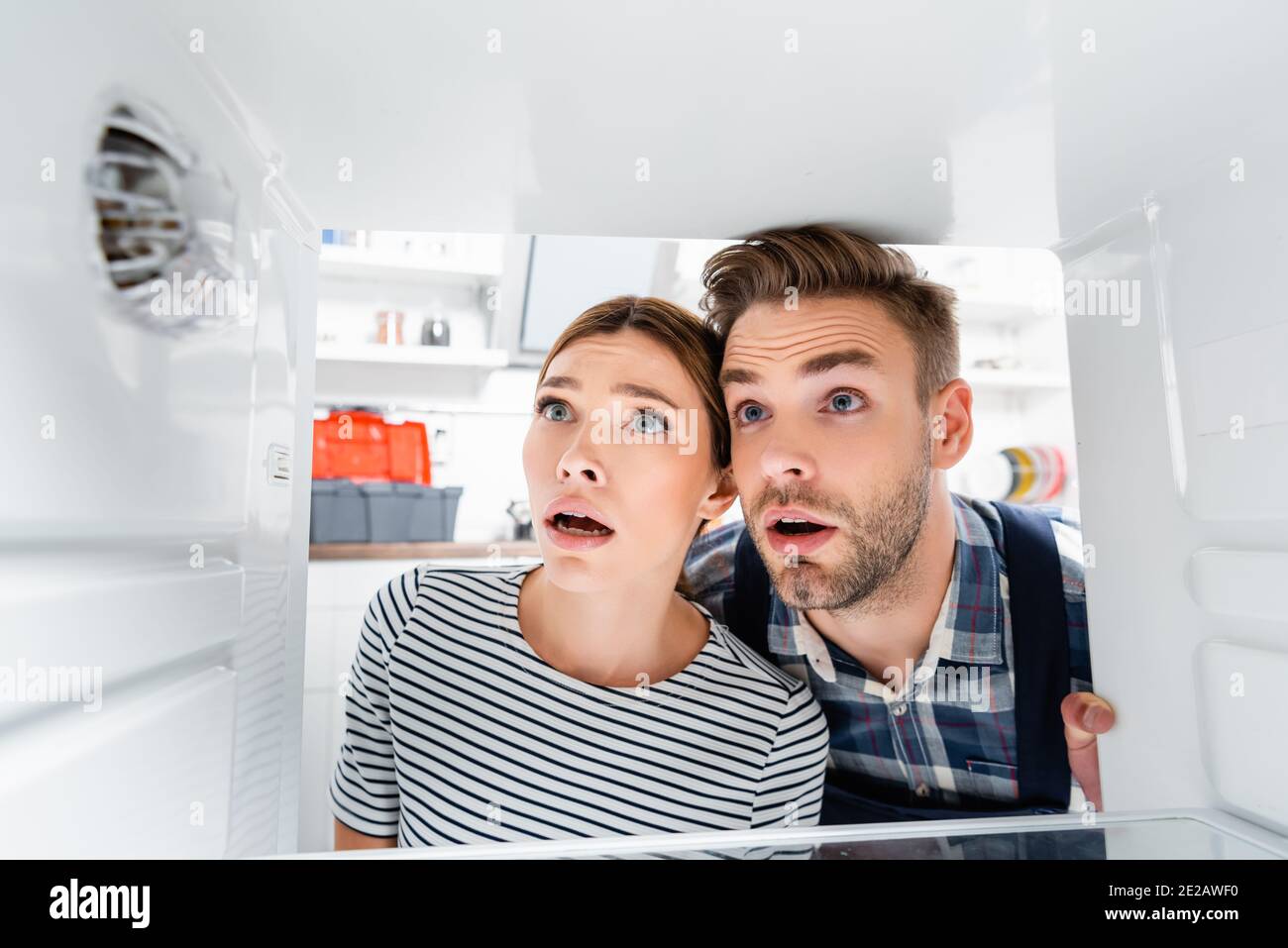 Woman in freezer home hi-res stock photography and images - Alamy