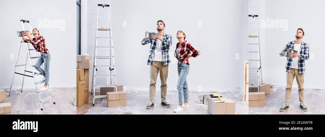 Couple looking at ceiling hi-res stock photography and images - Alamy