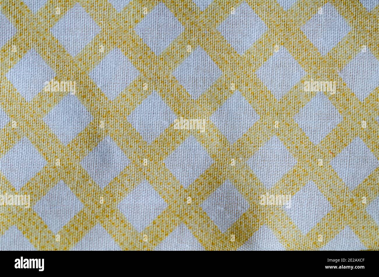 Closeup of diamond designed fabric Stock Photo - Alamy