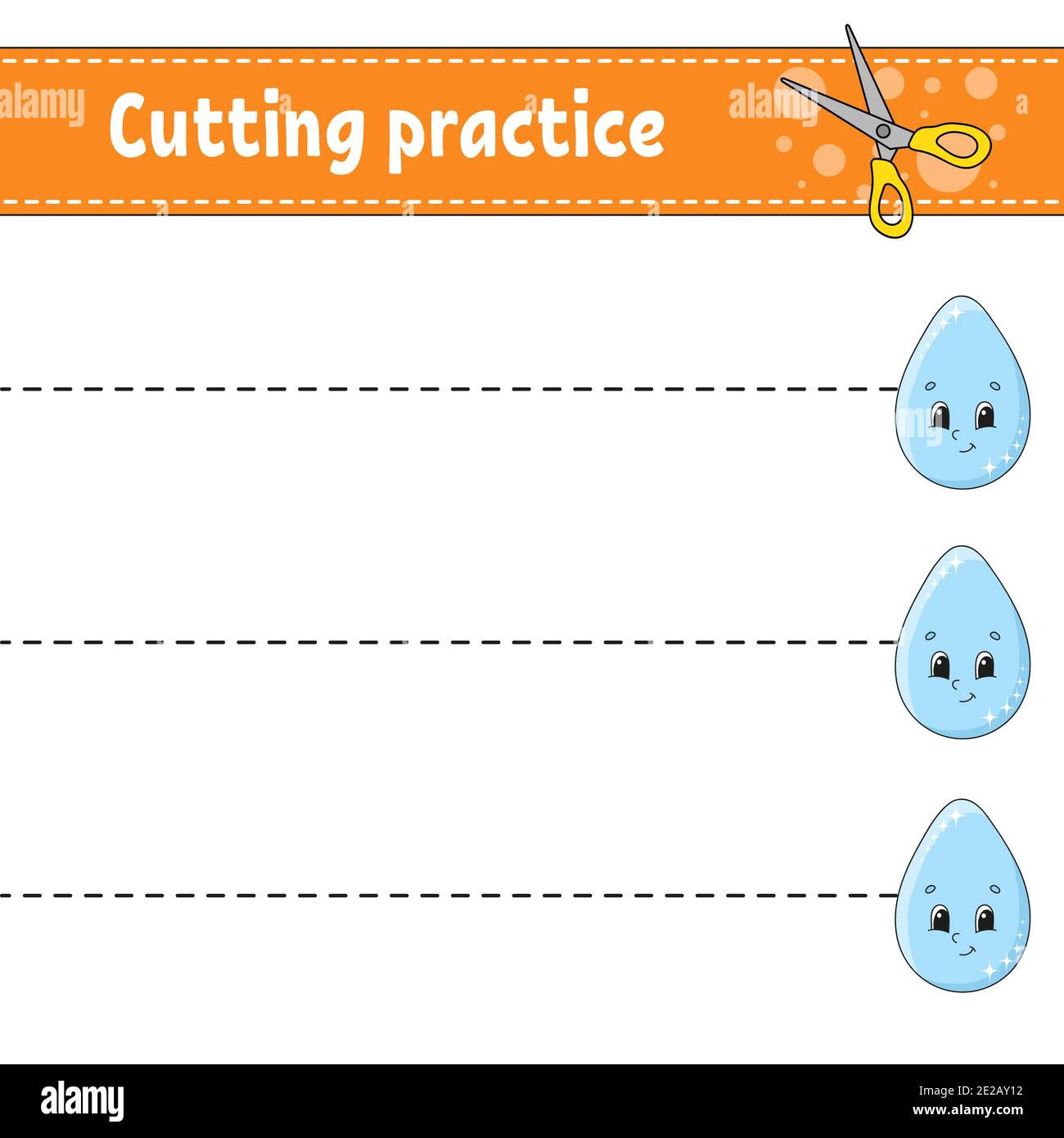 Cutting practice for kids. Education developing worksheet. Activity ...