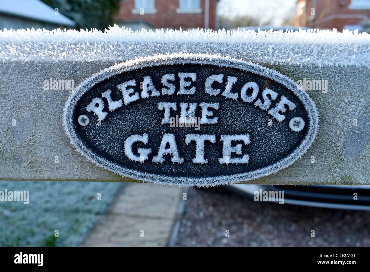 Oval Gate Sign High Resolution Stock Photography and Images - Alamy