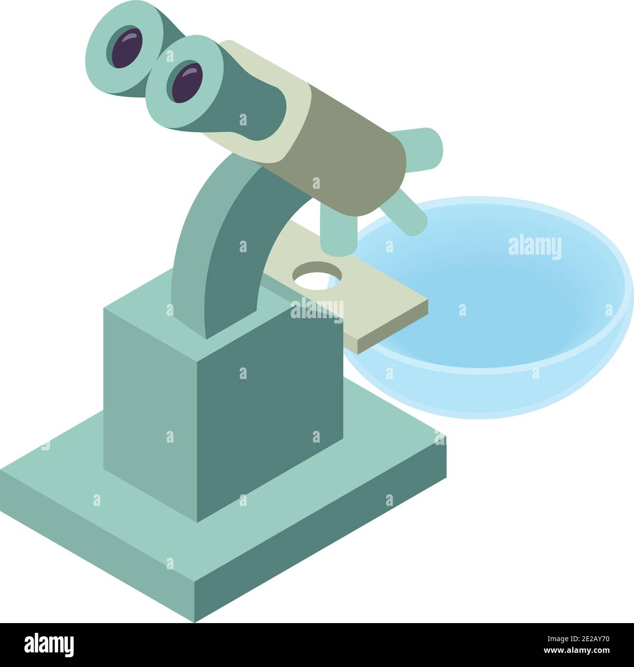 Microscope icon. Isometric illustration of microscope vector icon for ...