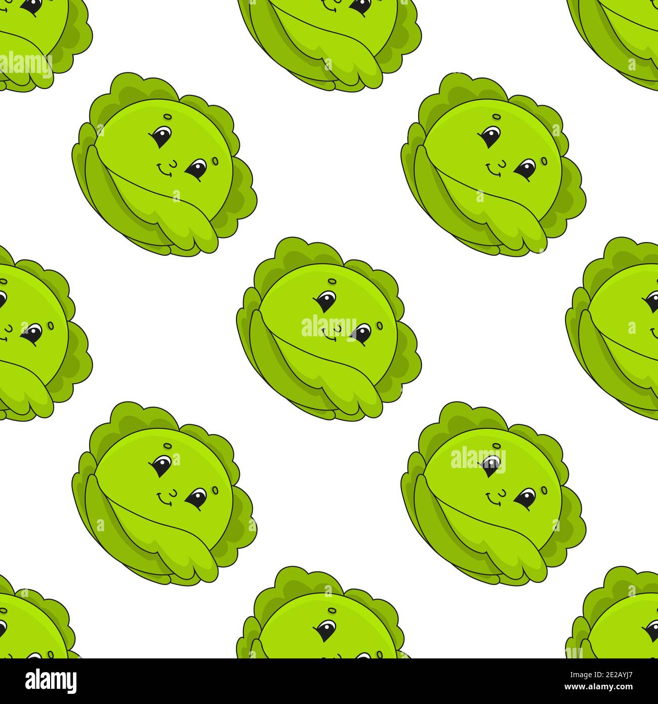 Colored seamless pattern with cute cartoon character. Simple flat ...