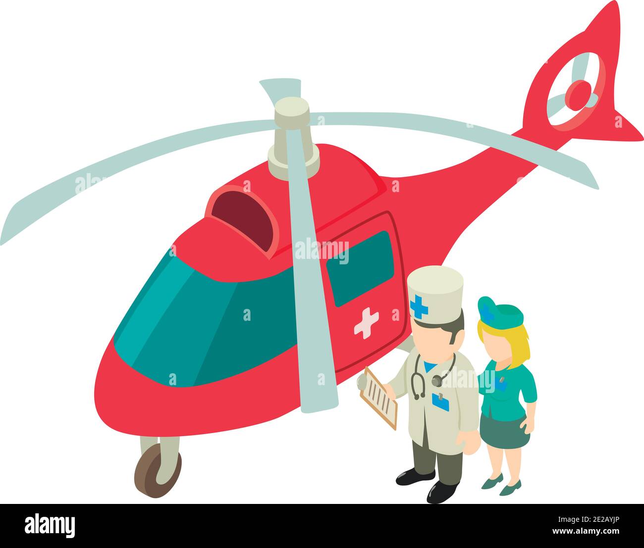 Air ambulance icon. Isometric illustration of air ambulance vector icon ...