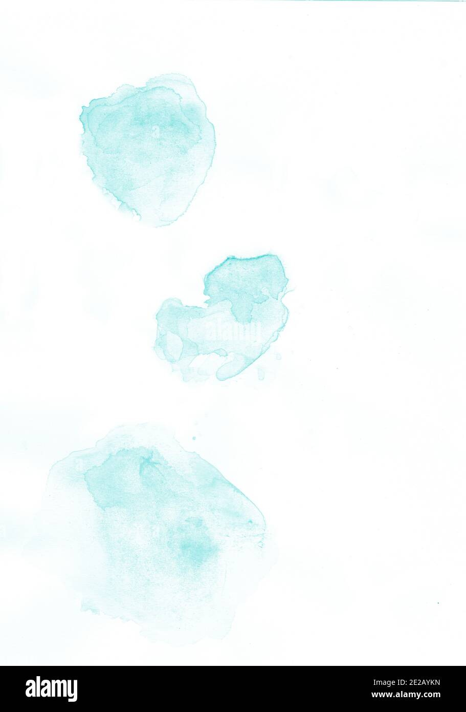 Abstract blue watercolor splash on a white background Stock Photo - Alamy