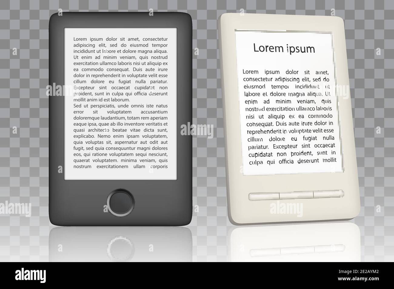 E-book reader vector realistic mock up set Stock Vector Image & Art - Alamy