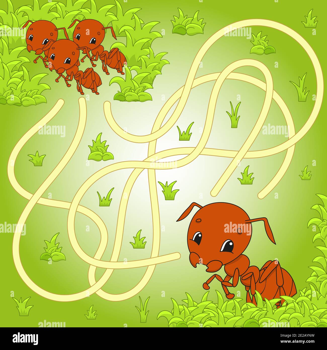 Funny maze. Game for kids. Puzzle for children. Cartoon character ...