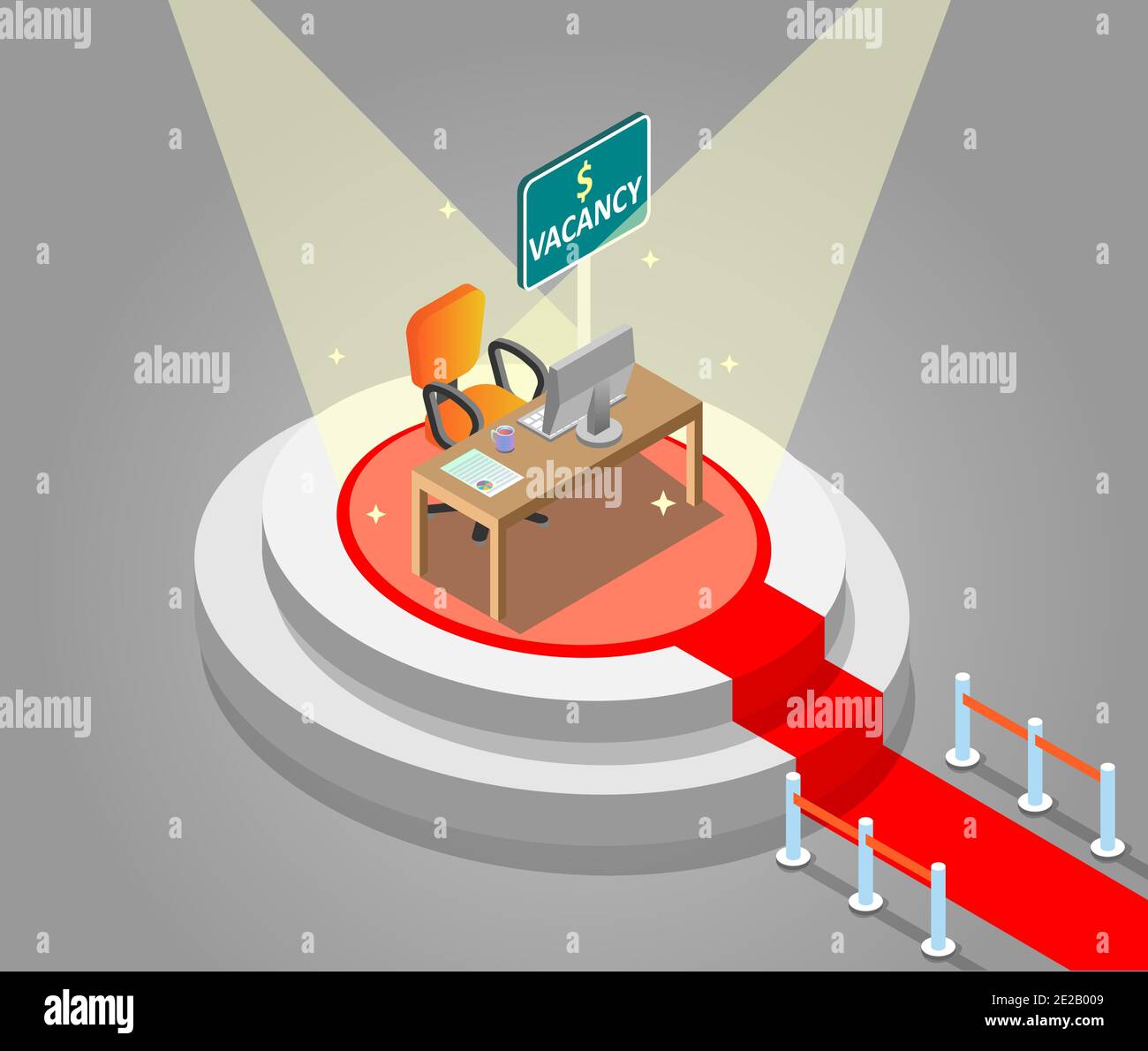 Hiring jobs concept vector isometric illustration Stock Vector Image ...