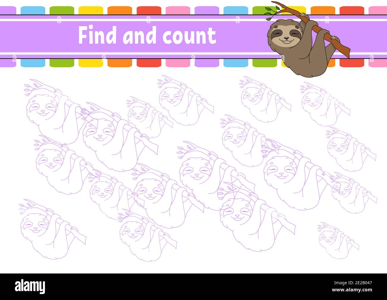Find and count. Education developing worksheet. Activity page with ...