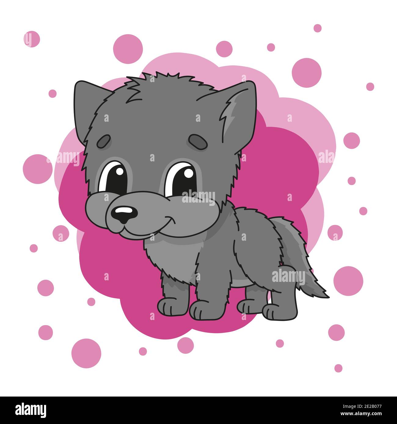 Cute character. Colorful vector illustration. Isolated on color ...