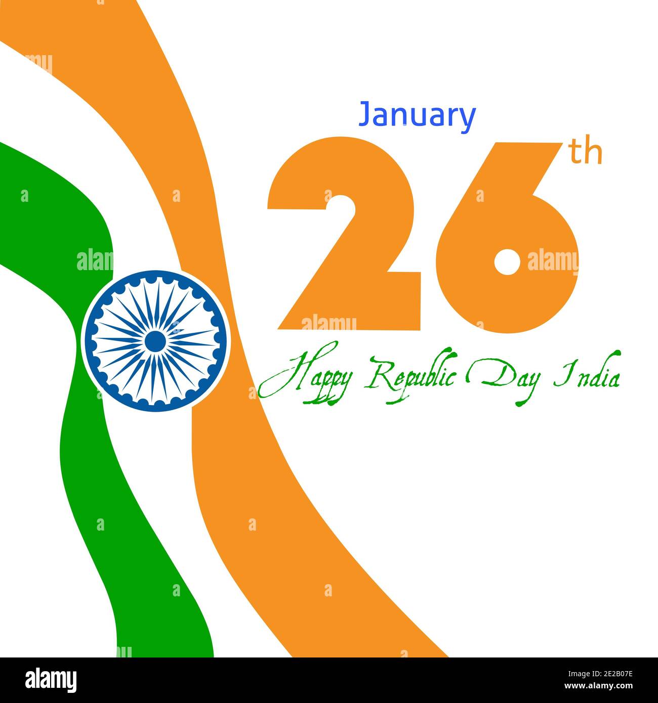 Illustration Republic Day India January 26th Stock Photo - Alamy