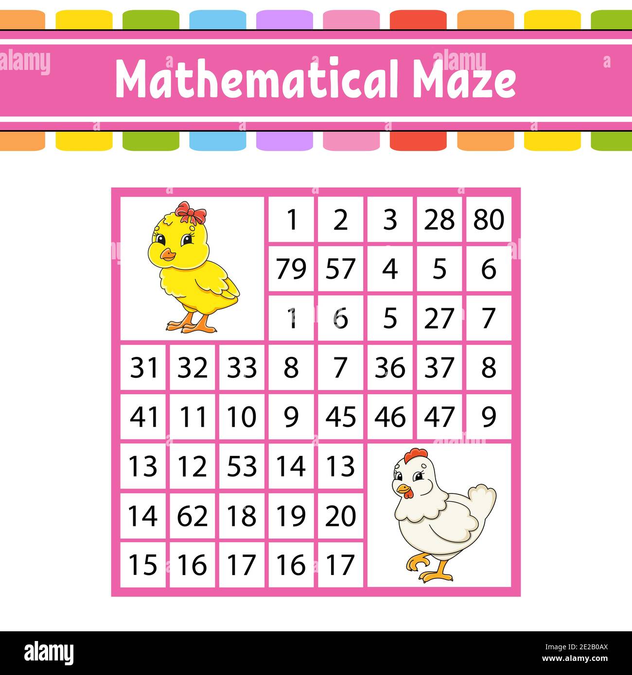 Number chicken Stock Vector Images - Alamy