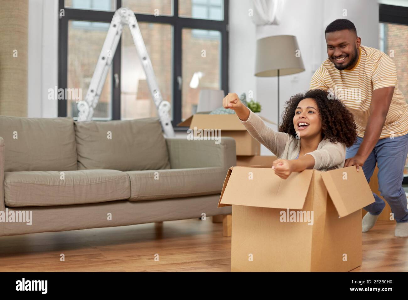 Car moving house fun hi-res stock photography and images - Alamy