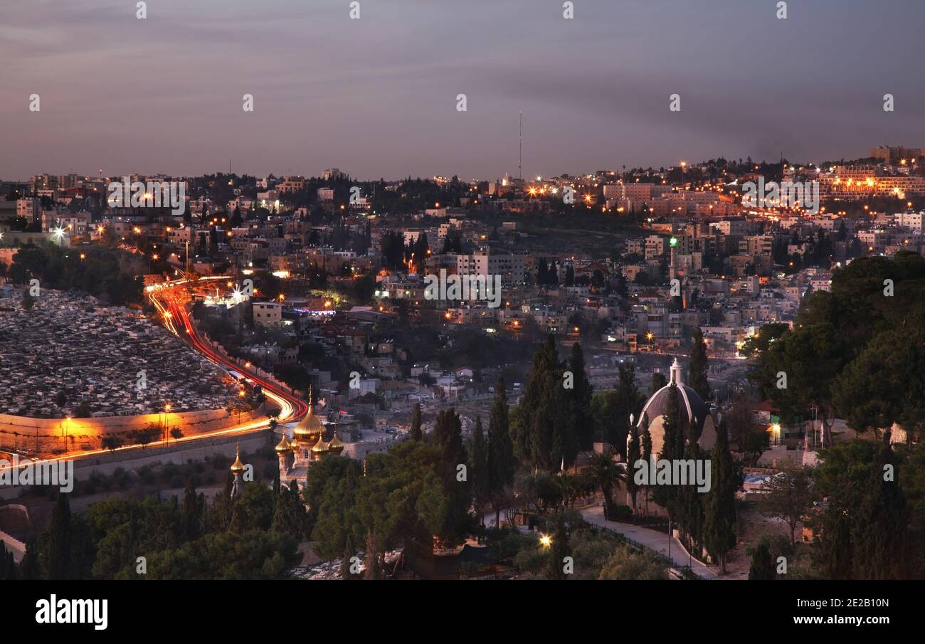 Jerusalem view temple mountain hi-res stock photography and images - Alamy