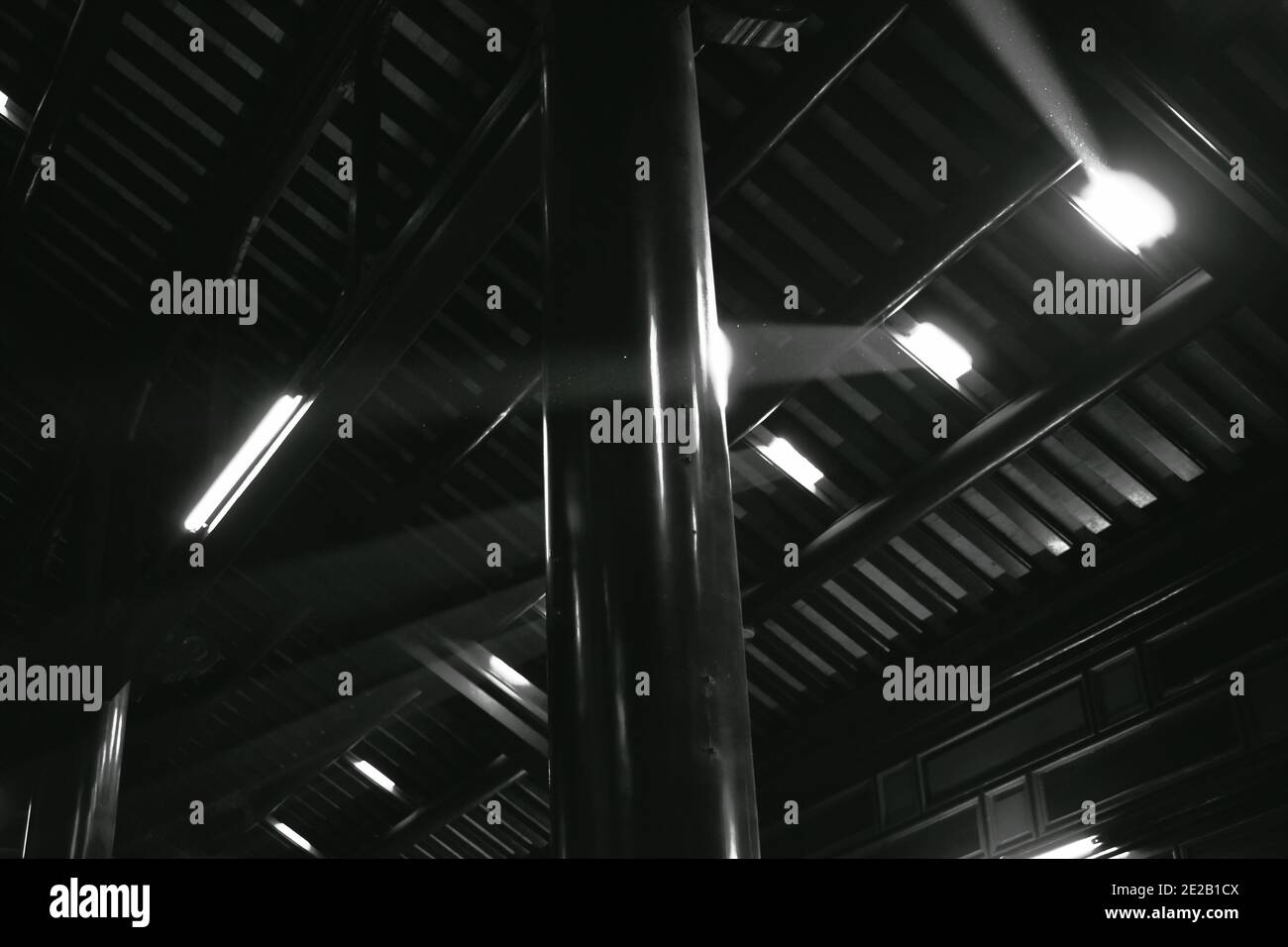 sunbeam through window at Thien Mu temple in Vietnam Stock Photo - Alamy
