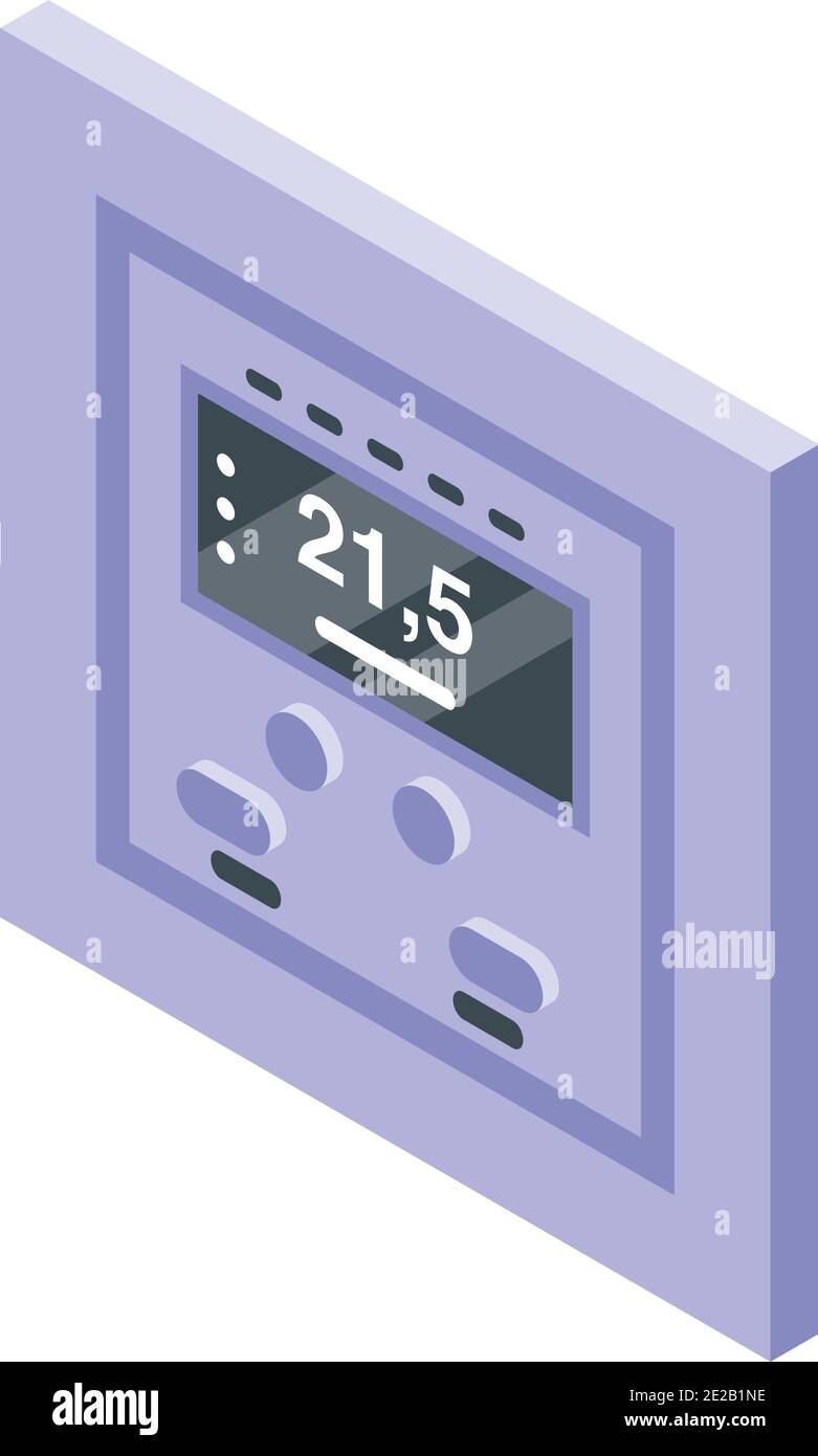 Room temperature control icon. Isometric of room temperature control ...