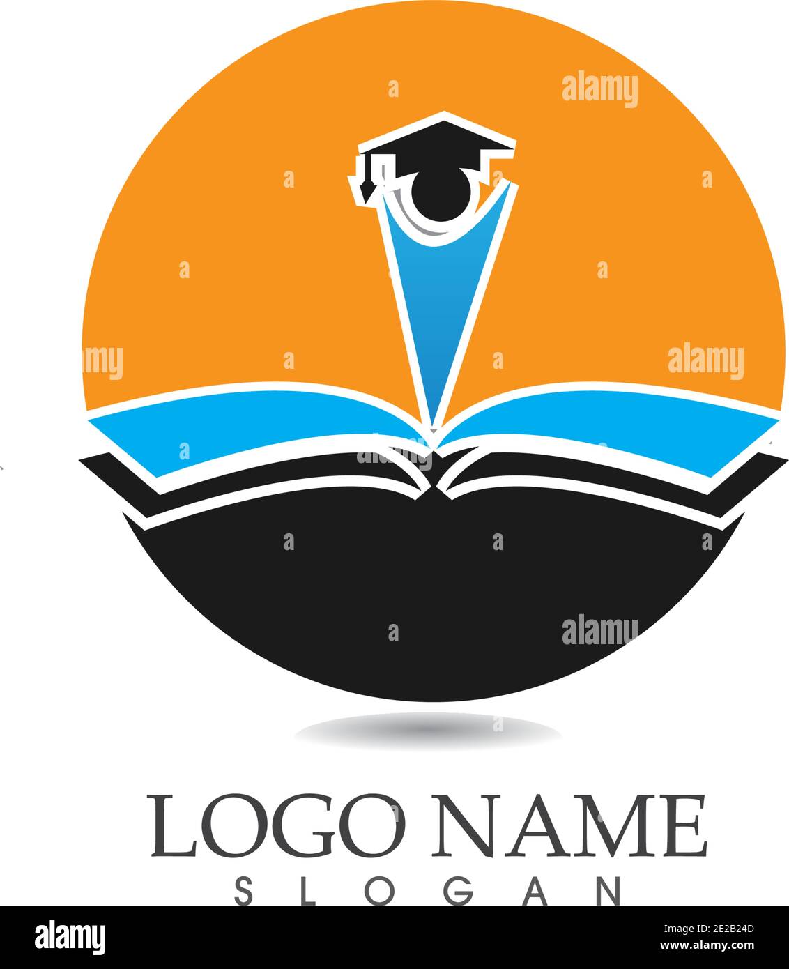 Education logo vector template hi-res stock photography and images - Alamy