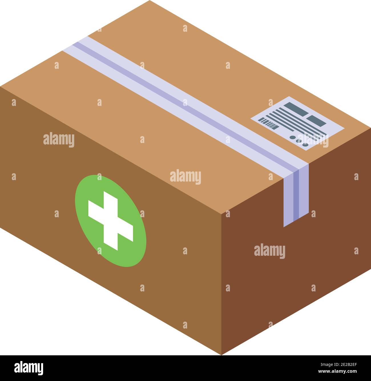 Drug delivery parcel icon. Isometric of drug delivery parcel vector ...