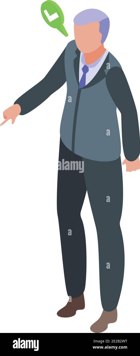 Approved manager icon. Isometric of approved manager vector icon for ...