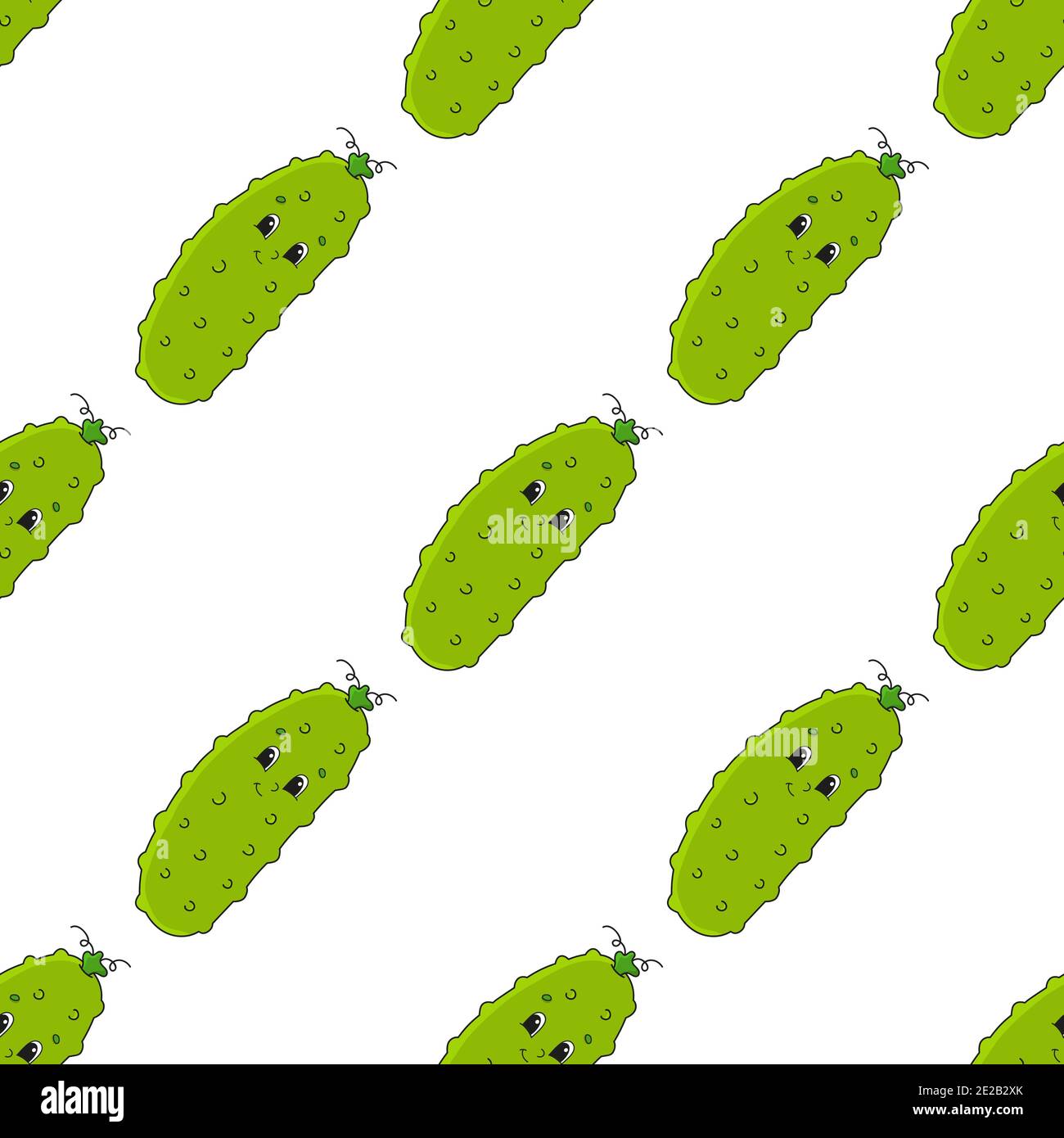Colored seamless pattern with cute cartoon character. Simple flat ...