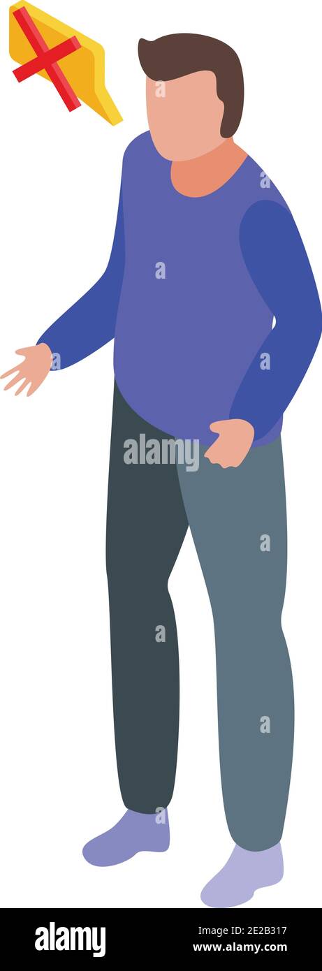 No conversation icon. Isometric of no conversation vector icon for web ...