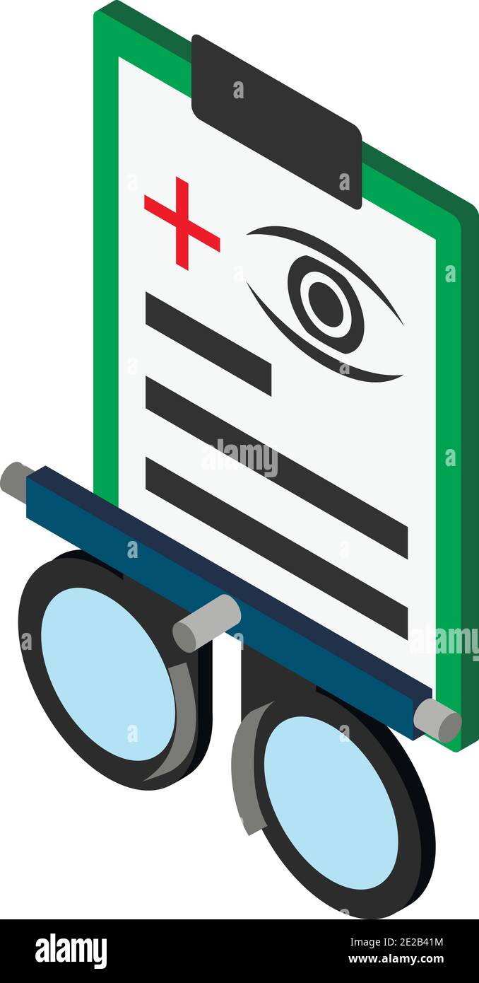 Checking vision icon. Isometric illustration of checking vision vector ...