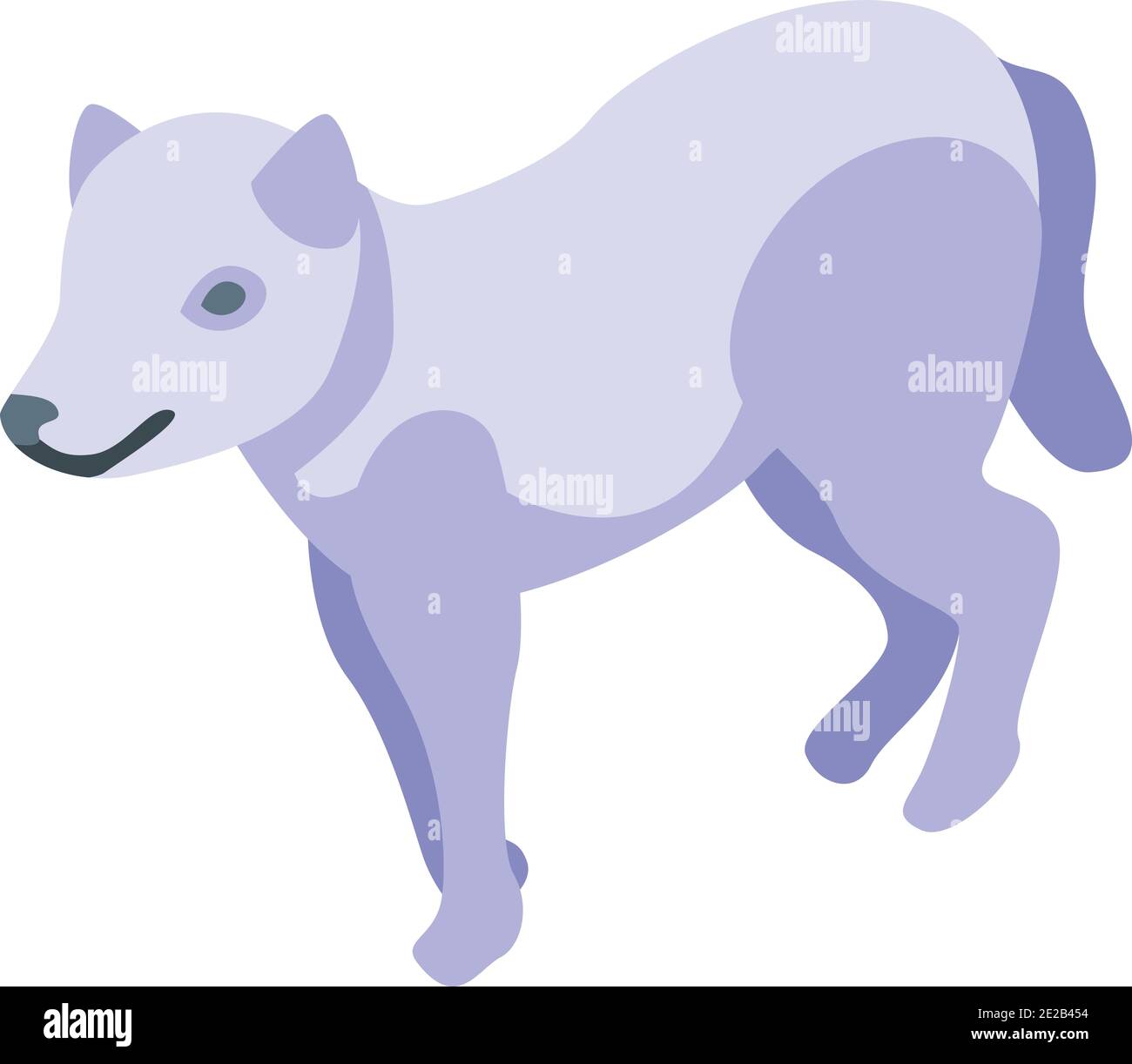 White wolf icon. Isometric of white wolf vector icon for web design ...