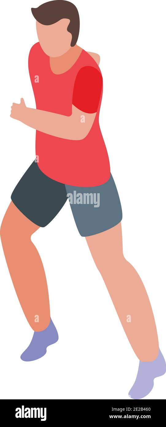 Effort running icon. Isometric of effort running vector icon for web ...