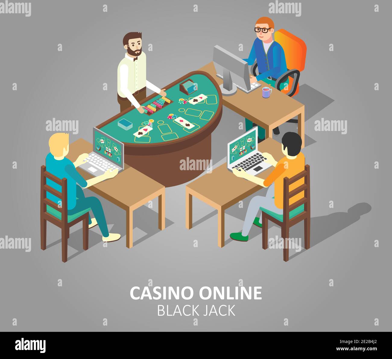 Black jack table Stock Vector Images - Alamy