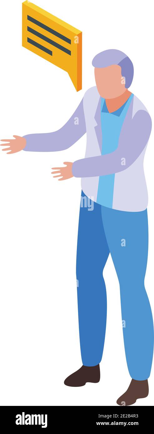 Customer discussion icon. Isometric of customer discussion vector icon ...