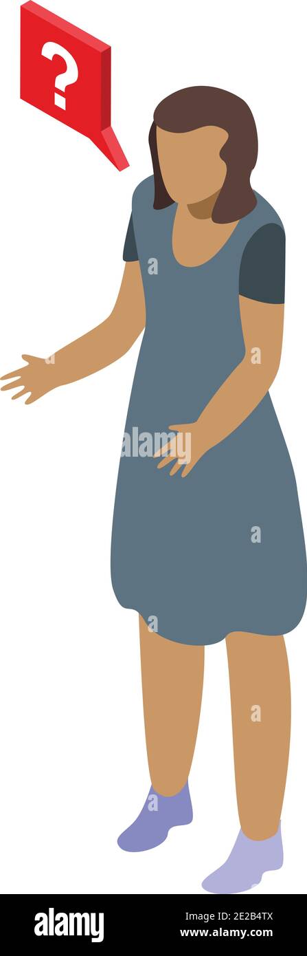 Question discussion icon. Isometric of question discussion vector icon ...