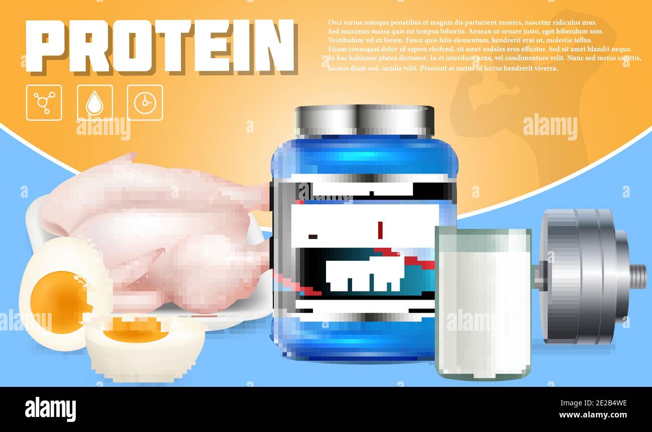 Protein products vector advertising template Stock Vector Image & Art ...