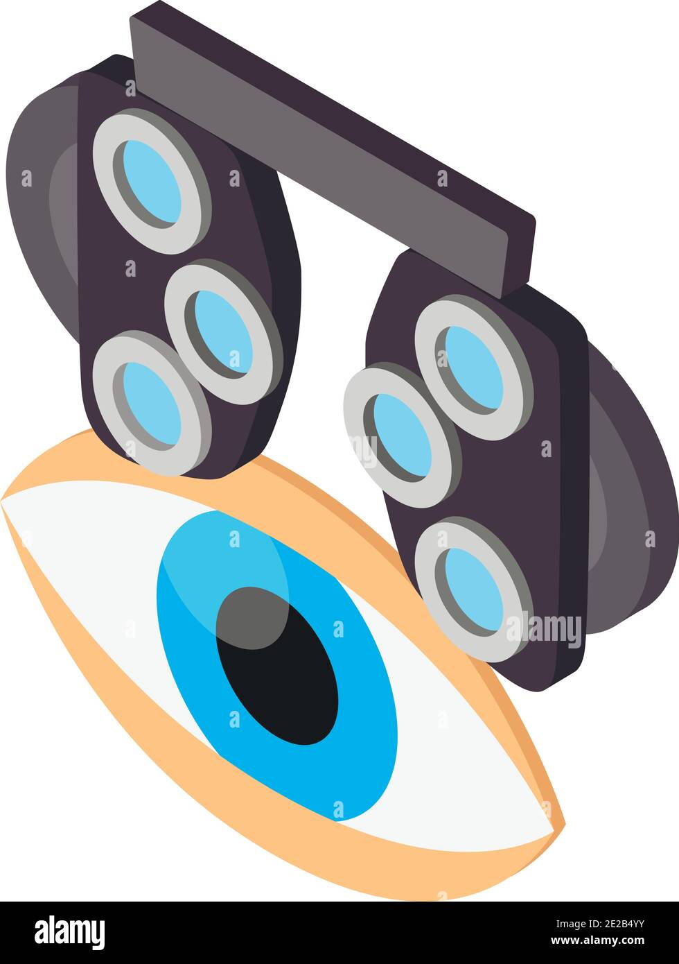 Eye examination icon. Isometric illustration of eye examination vector ...