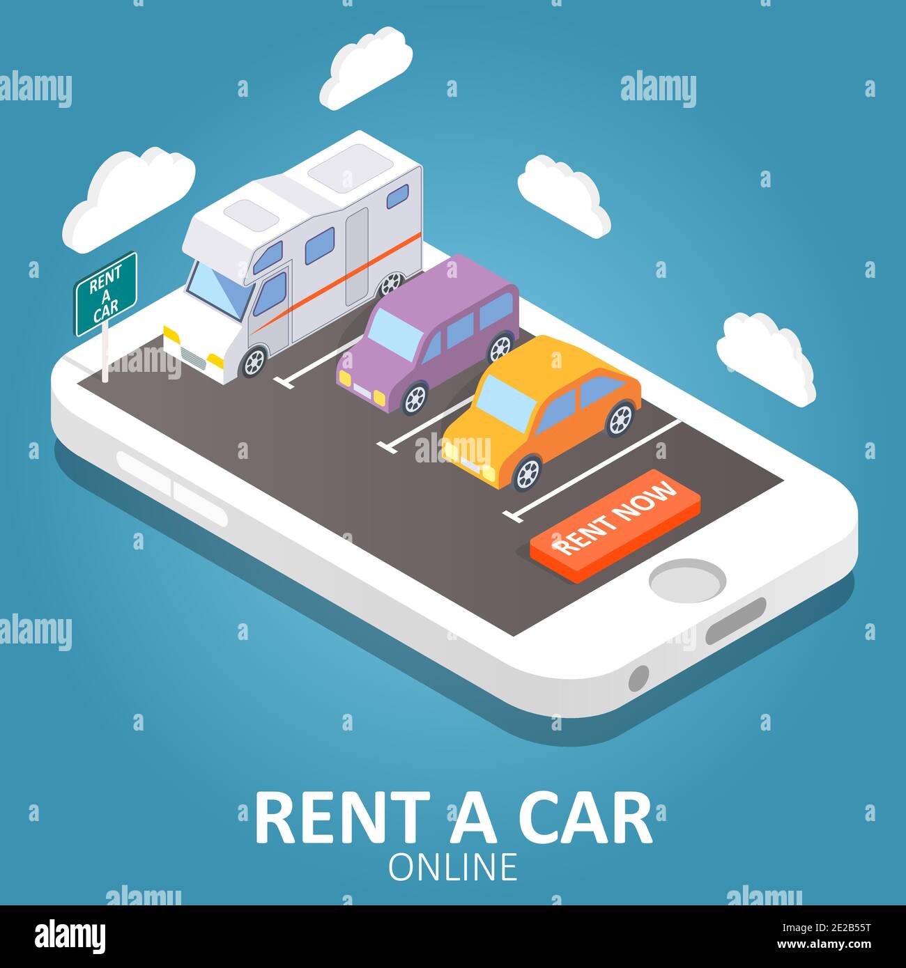 Car rentals Stock Vector Images - Alamy