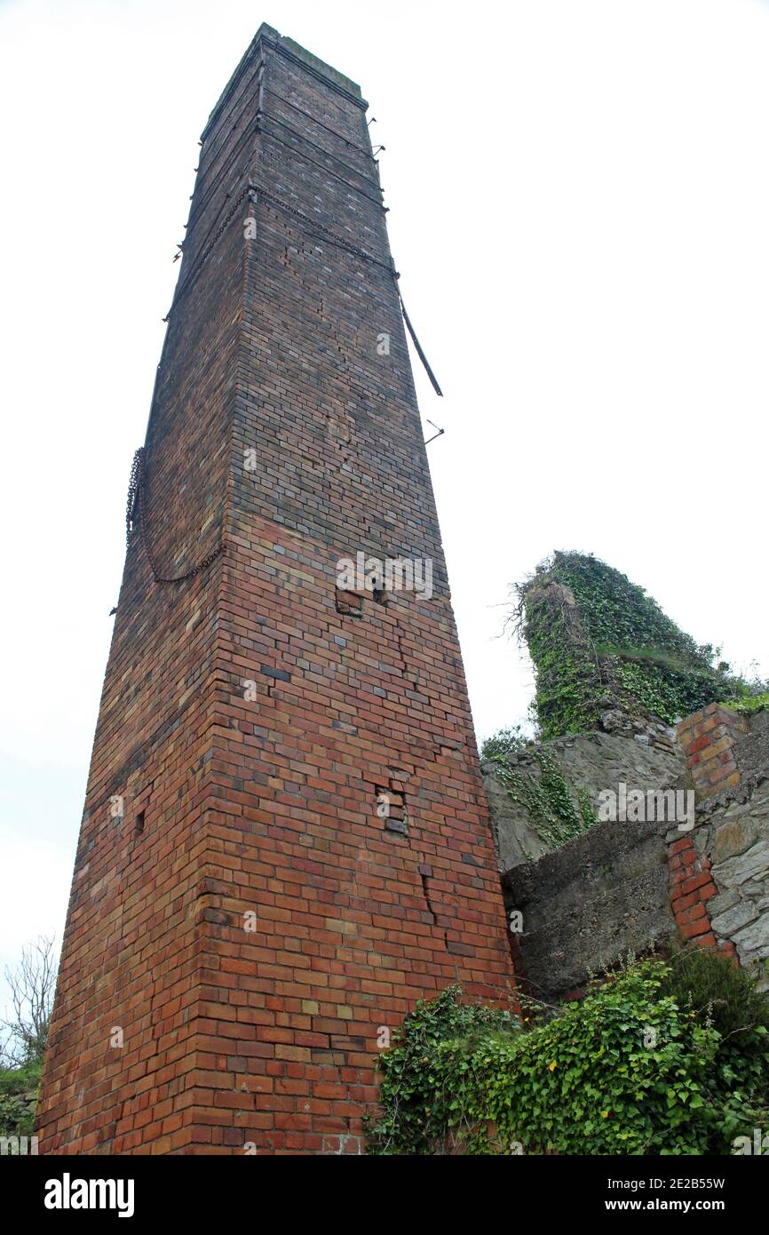 Chimney at Porth Wen brickworks Anglesey Stock Photo - Alamy