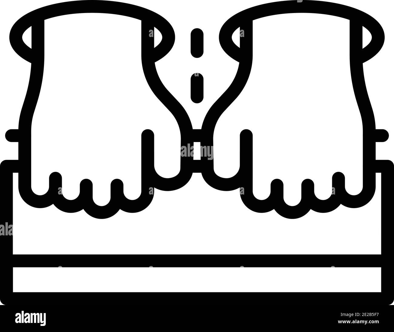 Hands effort icon. Outline hands effort vector icon for web design ...