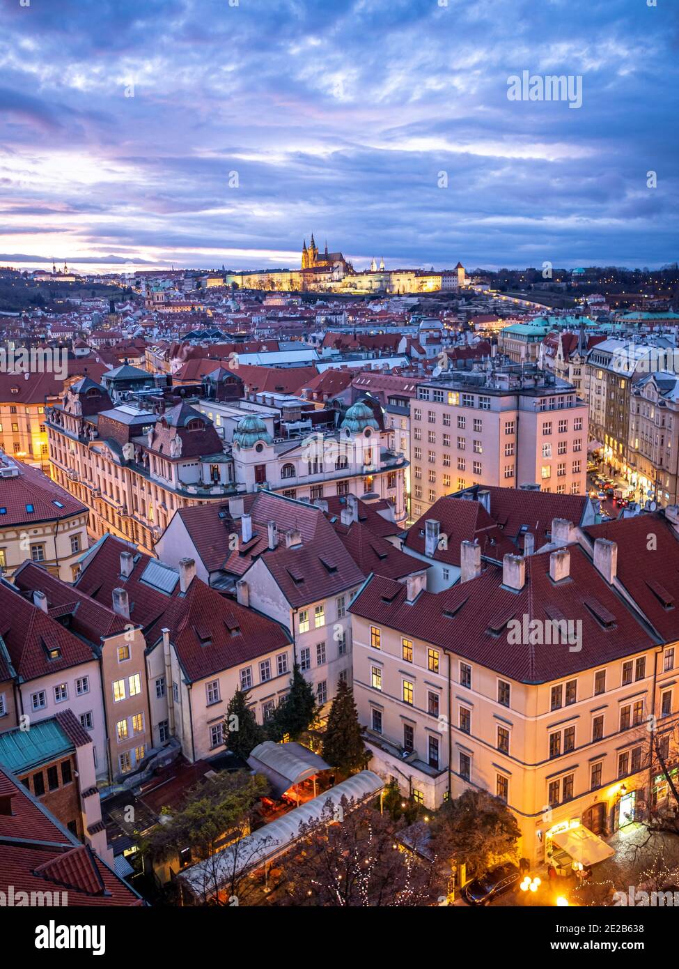 Prague in the full moon night hi-res stock photography and images - Alamy