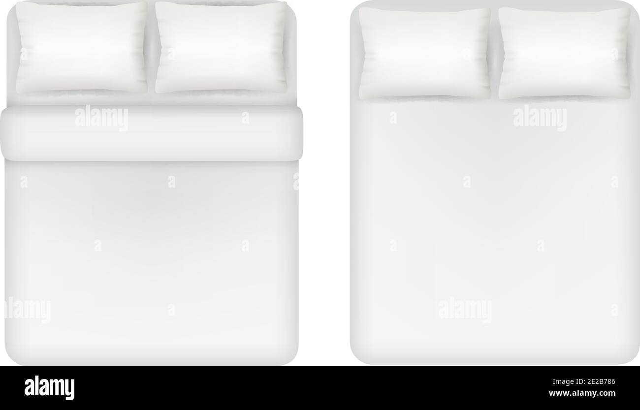 White bedding set vector realistic illustration Stock Vector Image ...