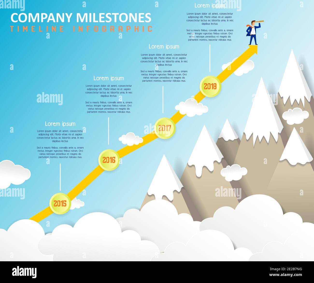 Company milestones vector timeline infographic Stock Vector Image & Art ...