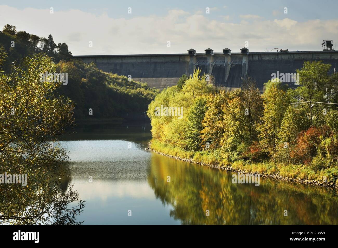 Dam on Solina lake. Poland Stock Photo - Alamy
