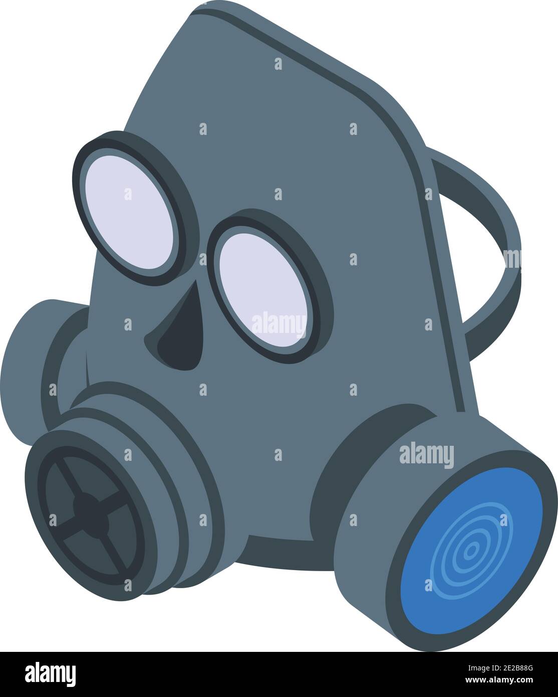 Acid gas mask icon. Isometric of acid gas mask vector icon for web ...