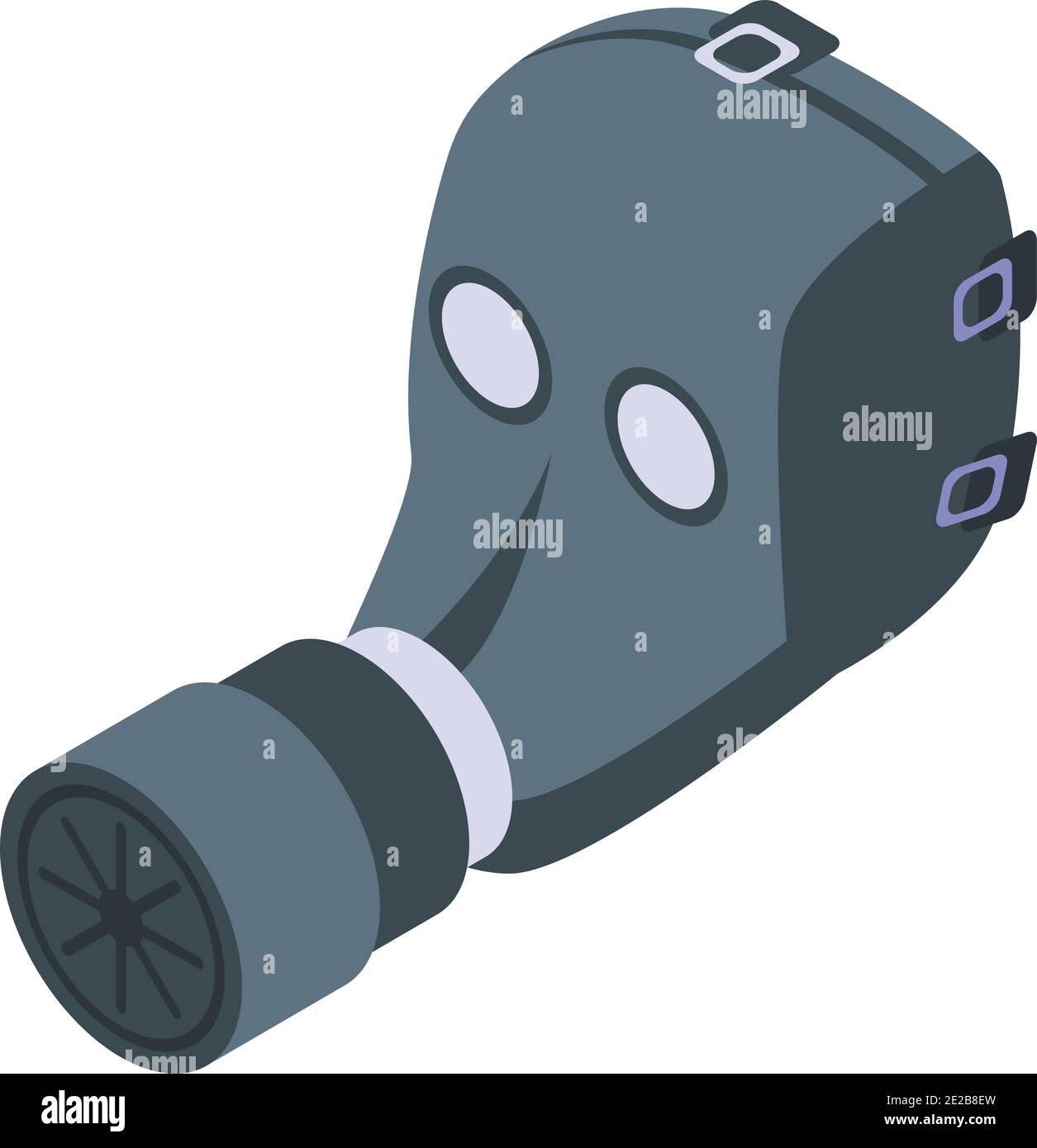Biohazard gas mask icon. Isometric of biohazard gas mask vector icon ...