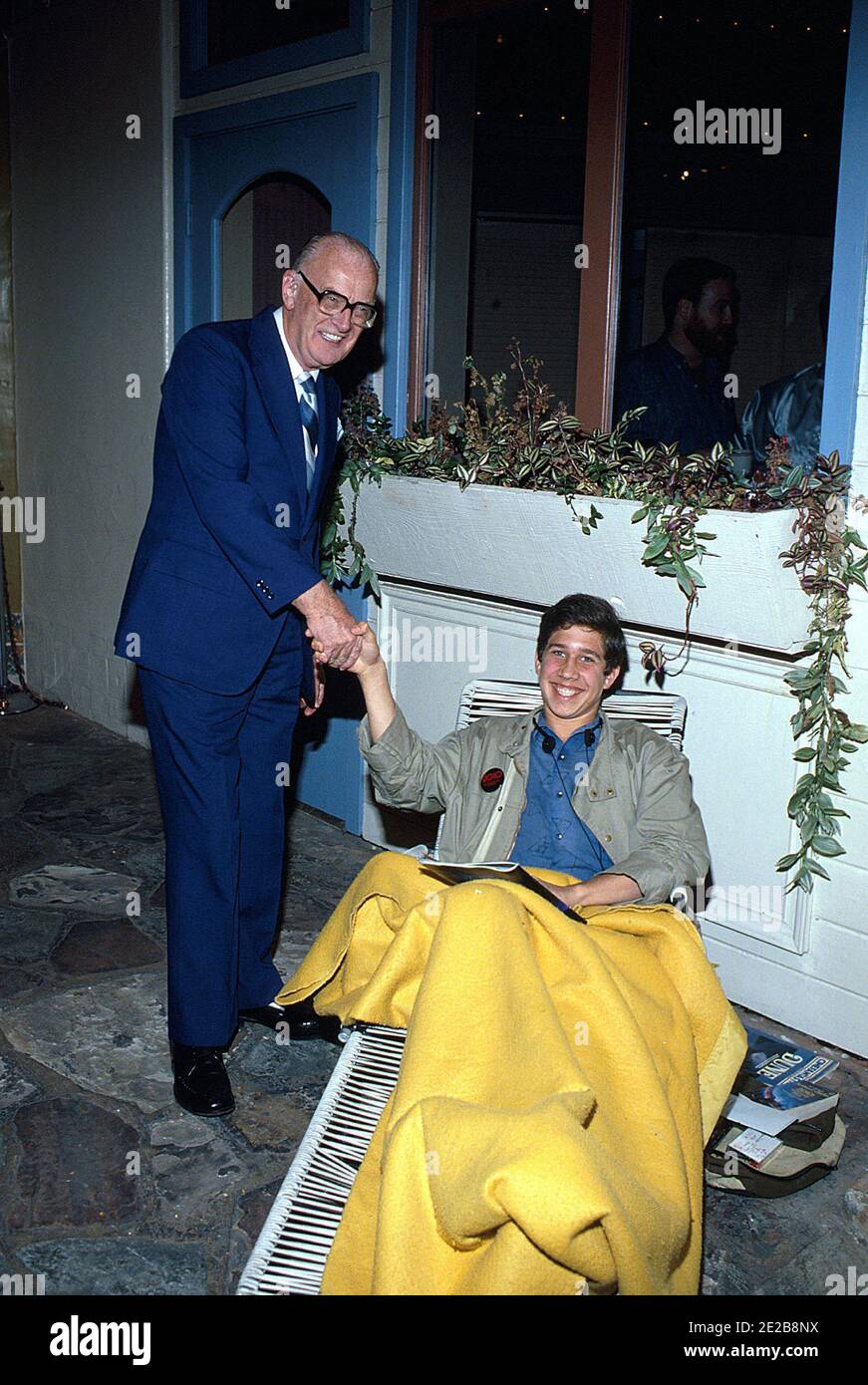 Arthur C. Clarke Shaking Hands With Jeff Morris Credit: Ralph Dominguez ...