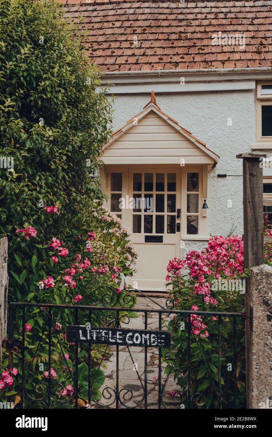 Combe St Nicholas, UK - July 25, 2020: Traditional English house in ...