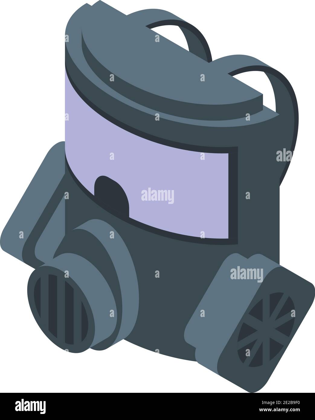 Hazard gas mask icon. Isometric of hazard gas mask vector icon for web ...