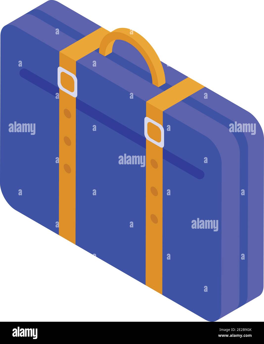 Blue briefcase icon. Isometric of blue briefcase vector icon for web ...