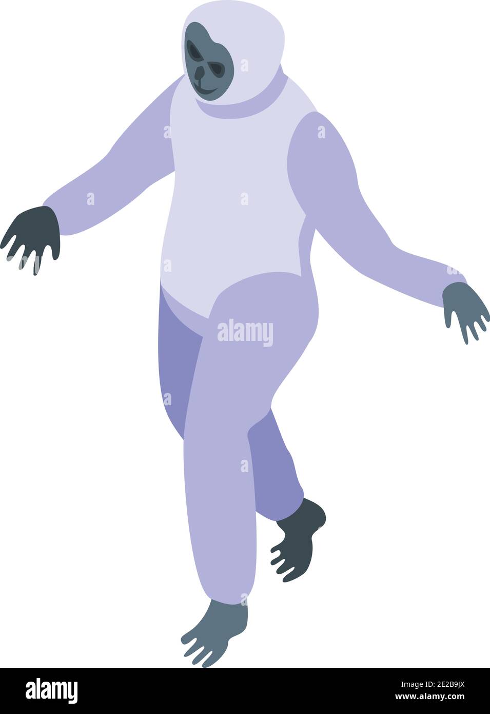 Mammalian gibbon icon. Isometric of mammalian gibbon vector icon for ...