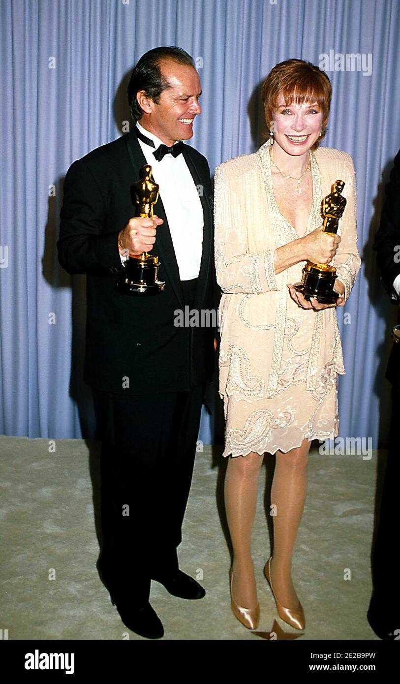 Jack Nicholson And Shirley MacLaine at The 56th Academy Awards on April ...